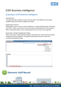 Browse Content - ESR Hub - NHS Electronic Staff Record